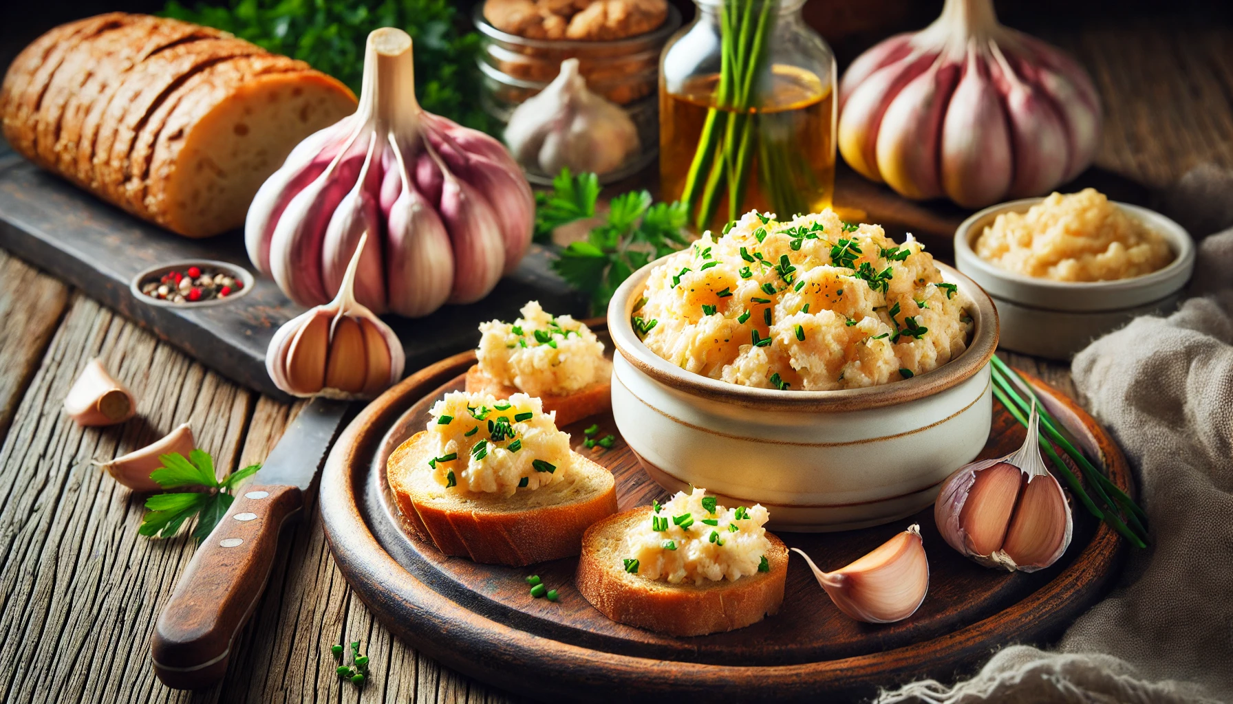 Roasted Elephant Garlic Cheese Spread - Easy Crispy Recipes